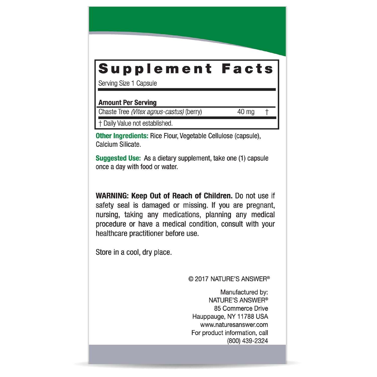 Vitex Agnus Castus Supplement