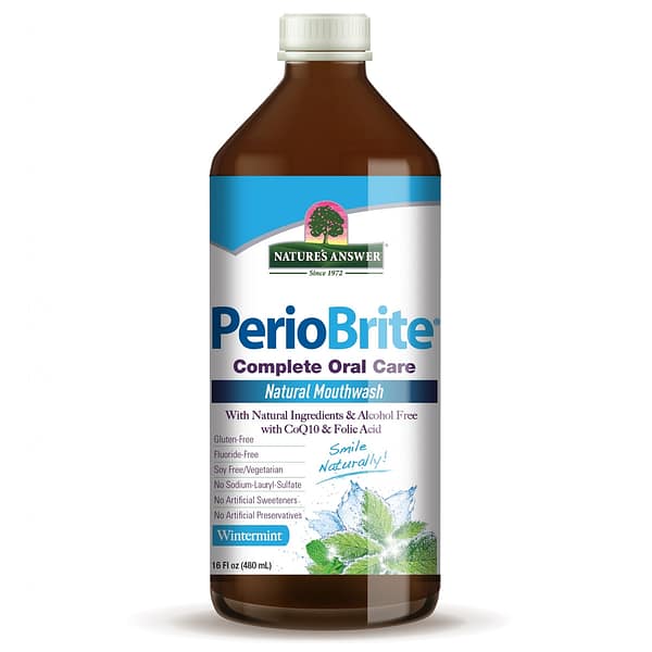 PerioBrite Flouride Free and Alcohol Free Mouthwash, Wintermint
