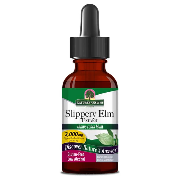 Slippery Elm Bark Inner | Nature's Answer Slippery Elm Bark Extract 2oz.