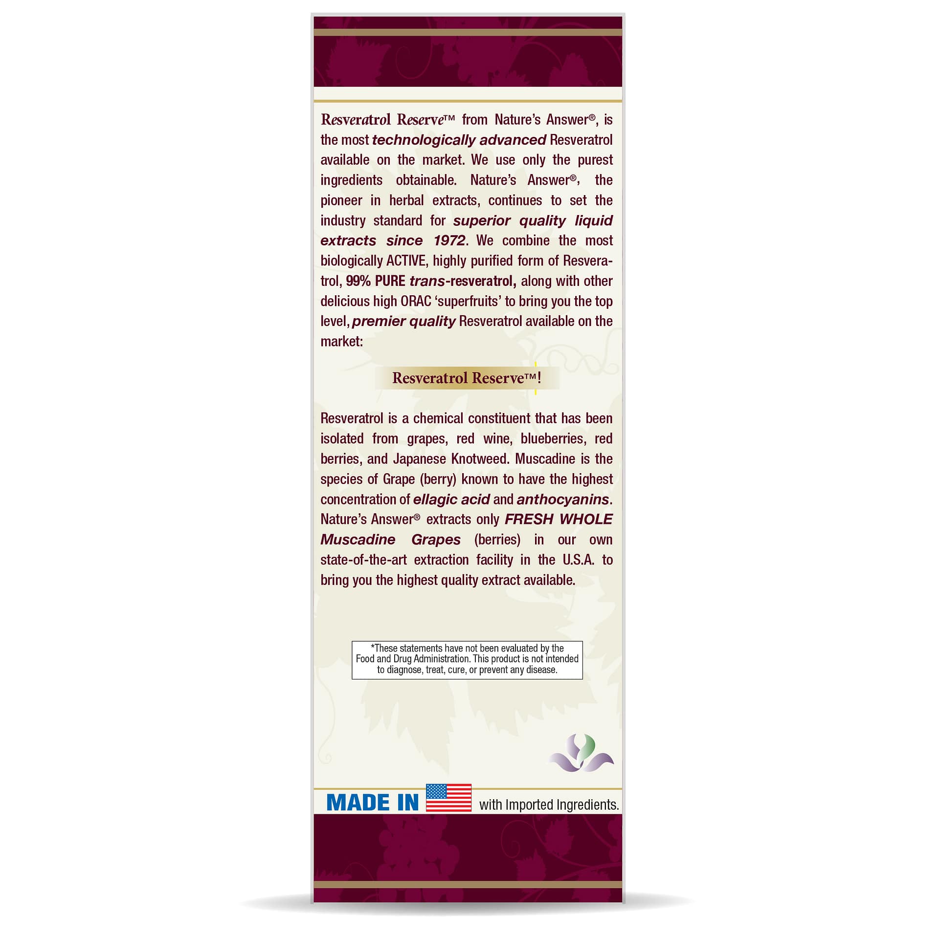 Resveratrol Reserve Liquid | Technologically advanced -*Trans-Resveratrol