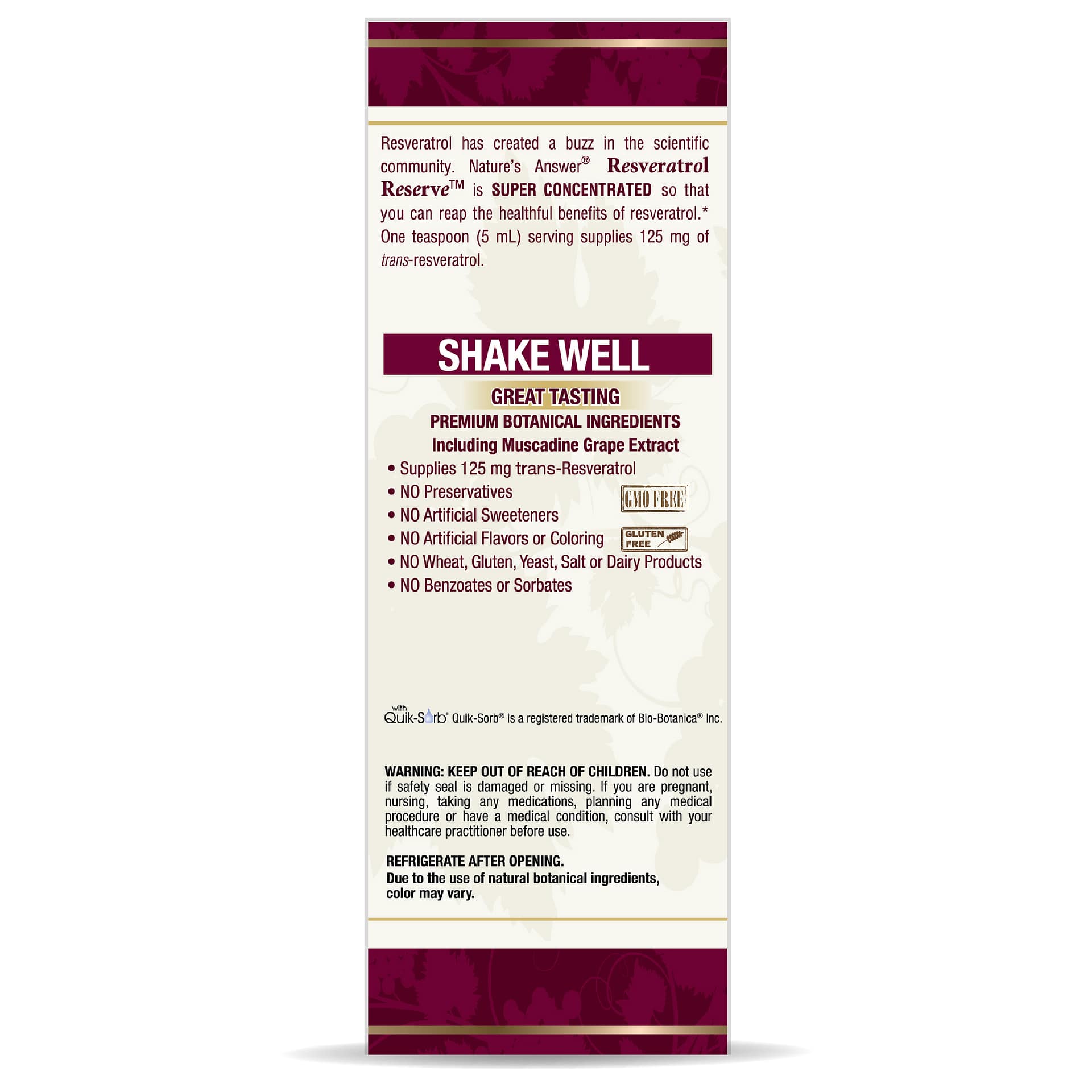 Resveratrol Reserve Liquid | Technologically advanced -*Trans-Resveratrol